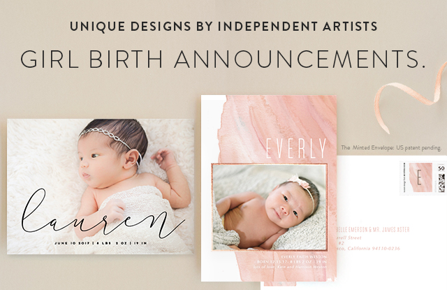 Girl Birth Announcements | Minted