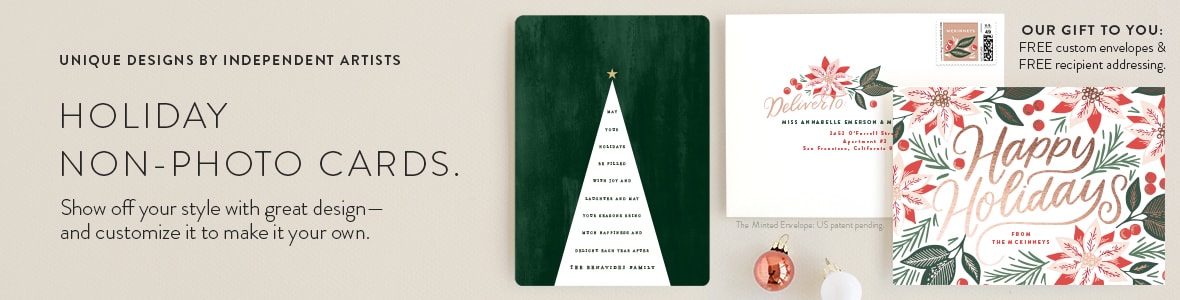 Non Photo Holiday Cards | Minted