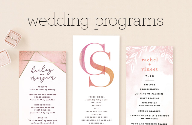 Unique Wedding Programs | Minted