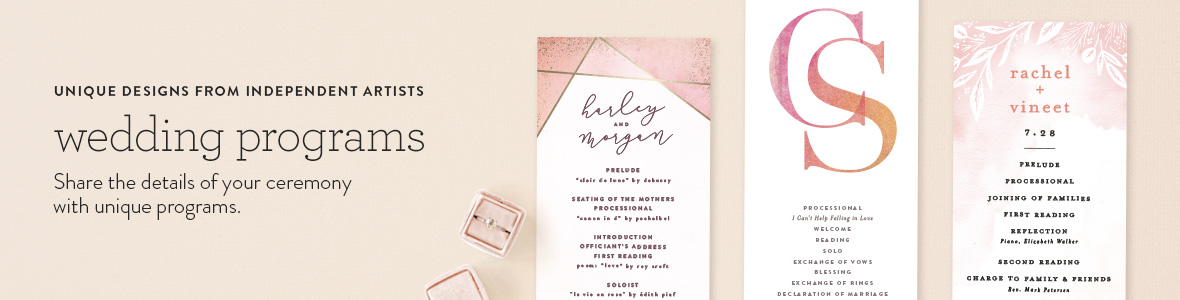 Unique Wedding Programs | Minted