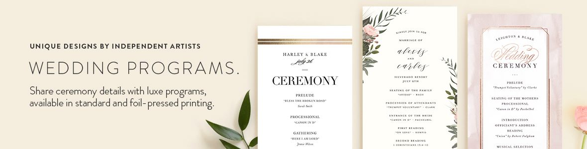 Unique Wedding Programs | Minted