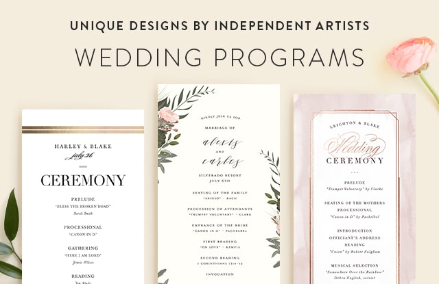 Unique Wedding Programs | Minted