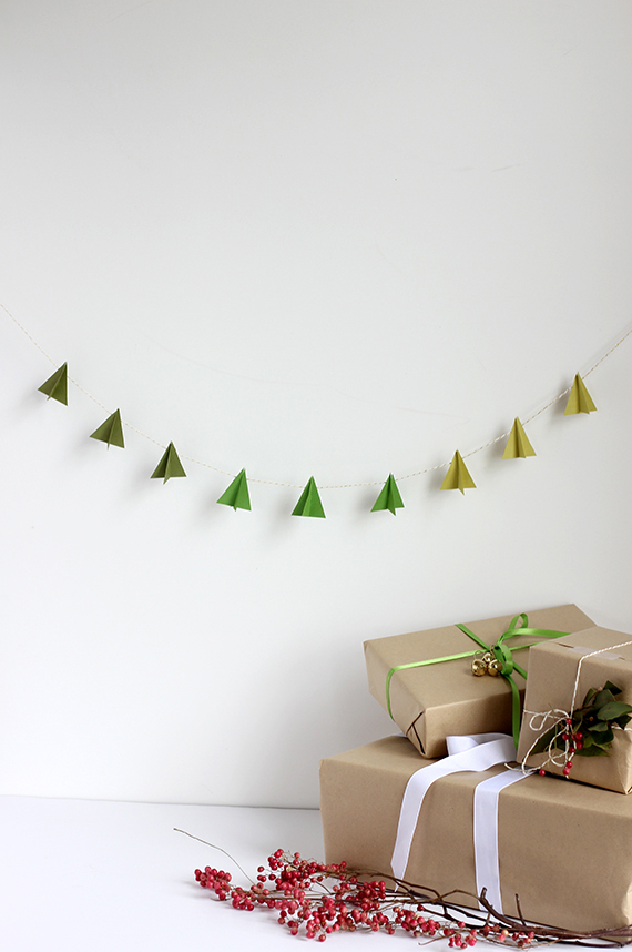 DIY: Modern Paper Tree Garland | Minted