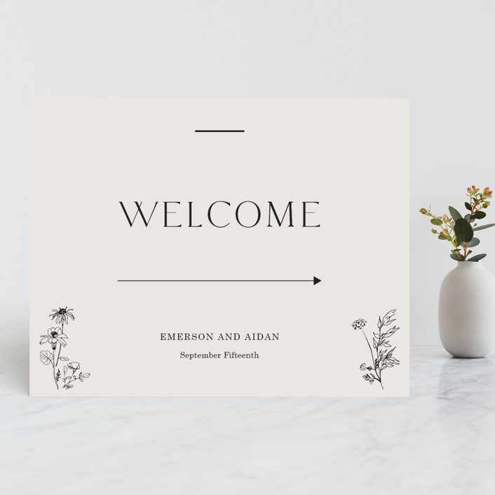 Floral Type Arch Large Custom Signs by Baumbirdy | Minted