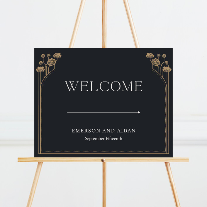 Nouveau flowers Large Custom Signs by Ana de Sousa | Minted