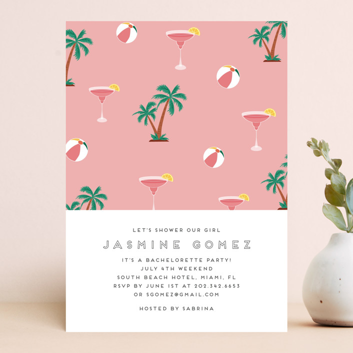 Tropical Bliss Bachelorette Party Invitations by Jennifer Lew | Minted