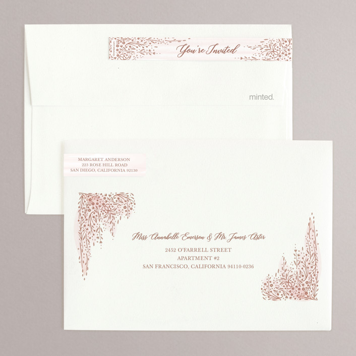 floral spray Foil-Pressed Bridal Shower Invitations by Paper Sun Studio ...
