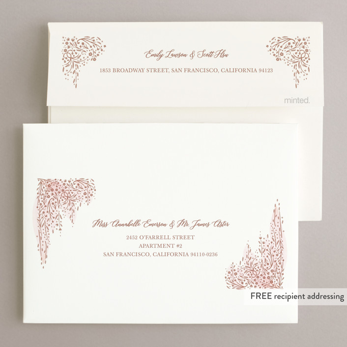 floral spray Foil-Pressed Bridal Shower Invitations by Paper Sun Studio ...