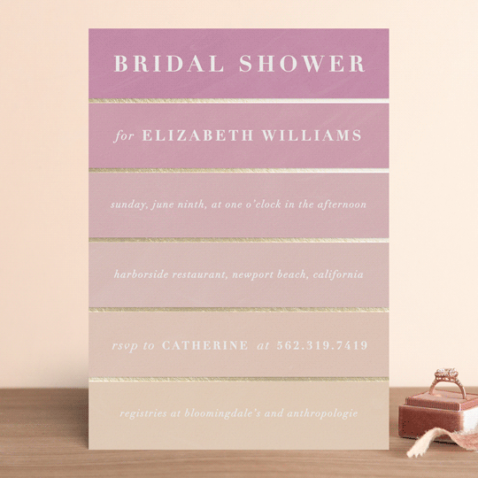 Gilded Gradient Foil-Pressed Bridal Shower Invitations by Cat Caudillo ...