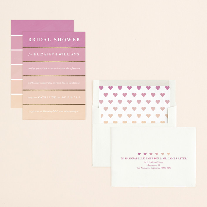 Gilded Gradient Foil-Pressed Bridal Shower Invitations by Cat Caudillo ...