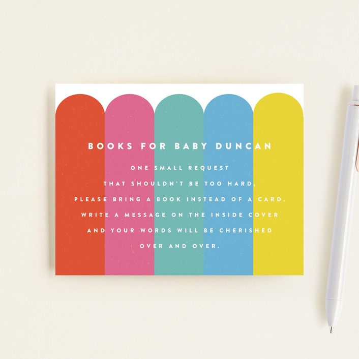Baby Color Block Baby Shower Insert Cards by Maria Alou | Minted