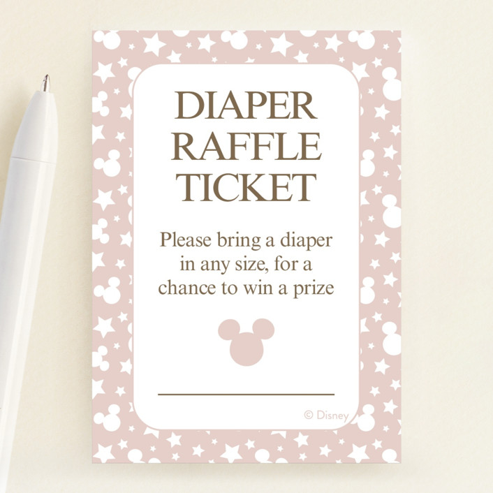 Disney's Mickey Gold Frame Mini Baby Shower Insert Cards by EMANUELA ...