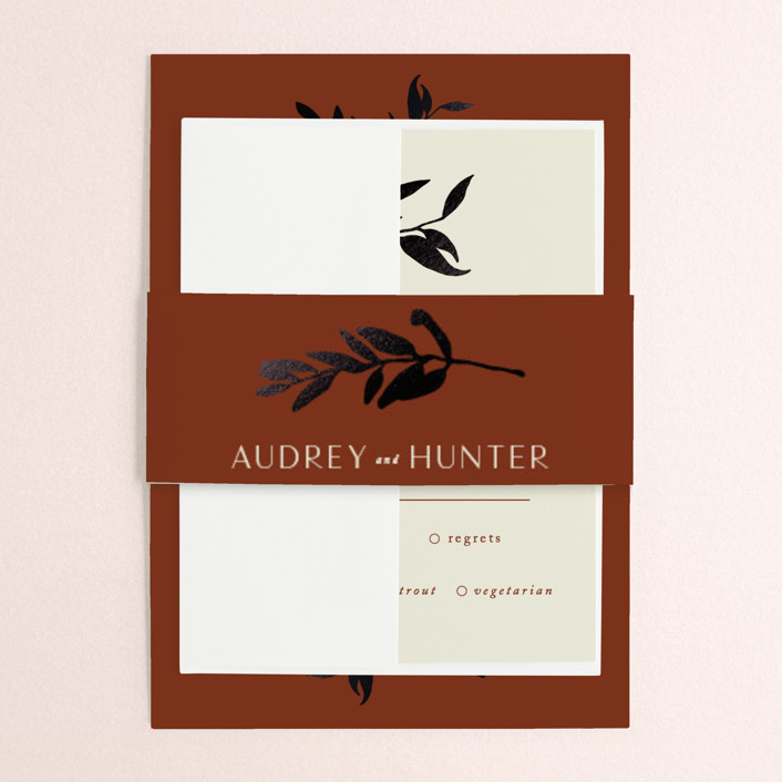 botanical border Foil-Pressed Belly Bands by Morgan Kendall | Minted