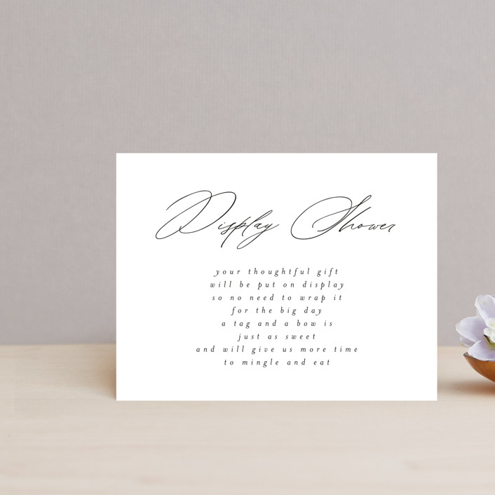 Elegant Script Bridal Shower Insert Cards by Angela Thompson | Minted