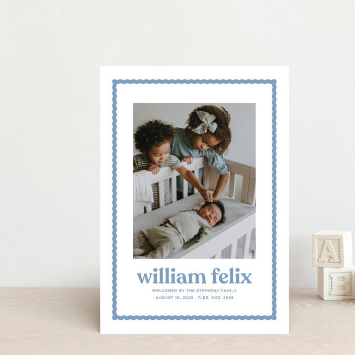 First impression Birth Announcement Petite Cards by Lea Delaveris | Minted
