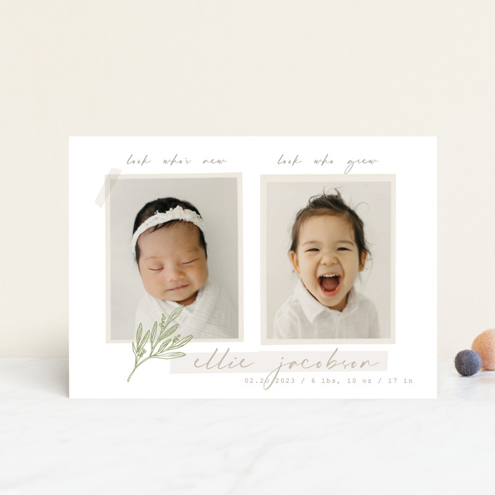 We Grew Birth Announcement Postcards by Rebecca Daublin | Minted