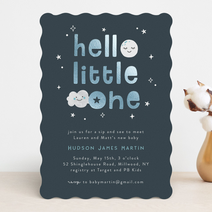 Hello Little One Foil-Pressed Baby Shower Invitations by Annie ...