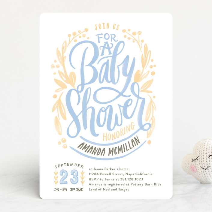 Painterly Script Baby Shower Invitations by Alethe... | Minted