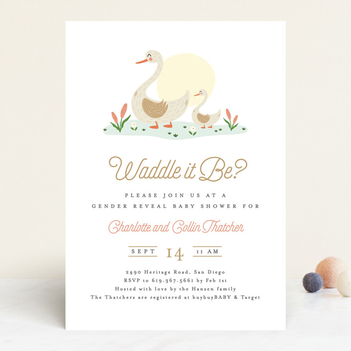 Waddle it Be? Baby Shower Invitations by Erica Krystek | Minted