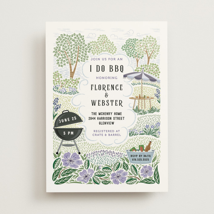 Backyard Bbq Bridal Shower Invitations by Paper Sun Studio | Minted