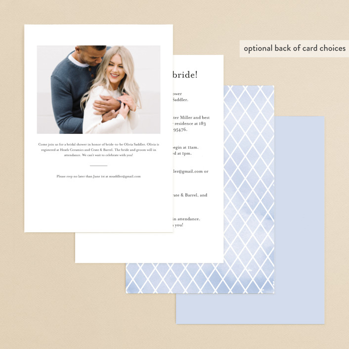 Poetic Blue Bridal Shower Invitations by Qing Ji | Minted