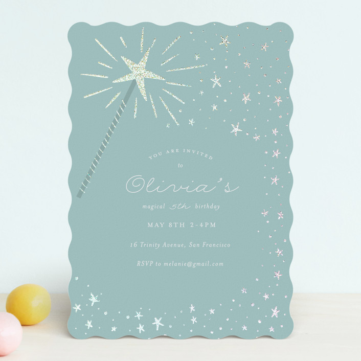 Magical wand Foil-Pressed Children's Birthday Party Invitations by ...