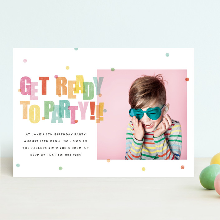 Get Ready to Party Children's Birthday Party Invitations by Stephanie ...