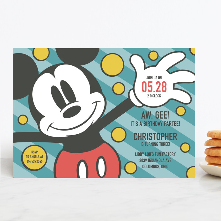 Disney Mickey Mouse Aw, Gee! Children's Birthday Party Invitations by ...