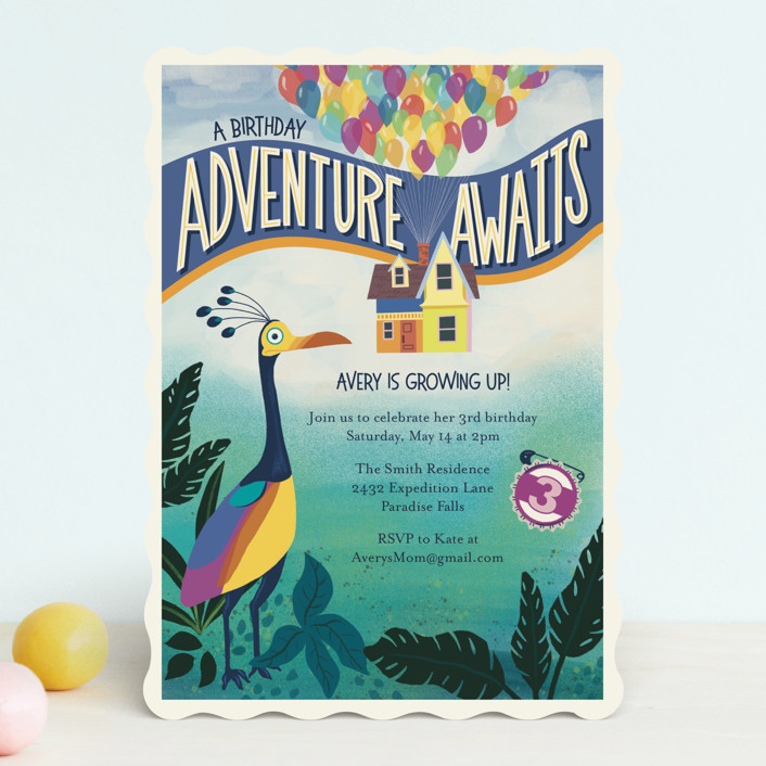 Disney and Pixar Up! Adventure Children's Birthday Party Invitations by ...