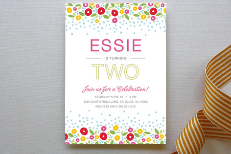 Spring Garden Children’s Birthday Party Invitations | Digitags