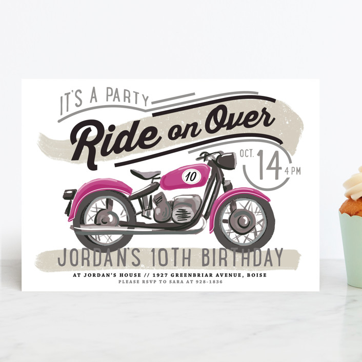 birthday rider Children's Birthday Party Invitations by Rebecca ...