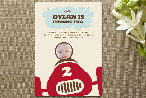 Speed Racer Children’s Birthday Party Invitations | Dazzlebridge