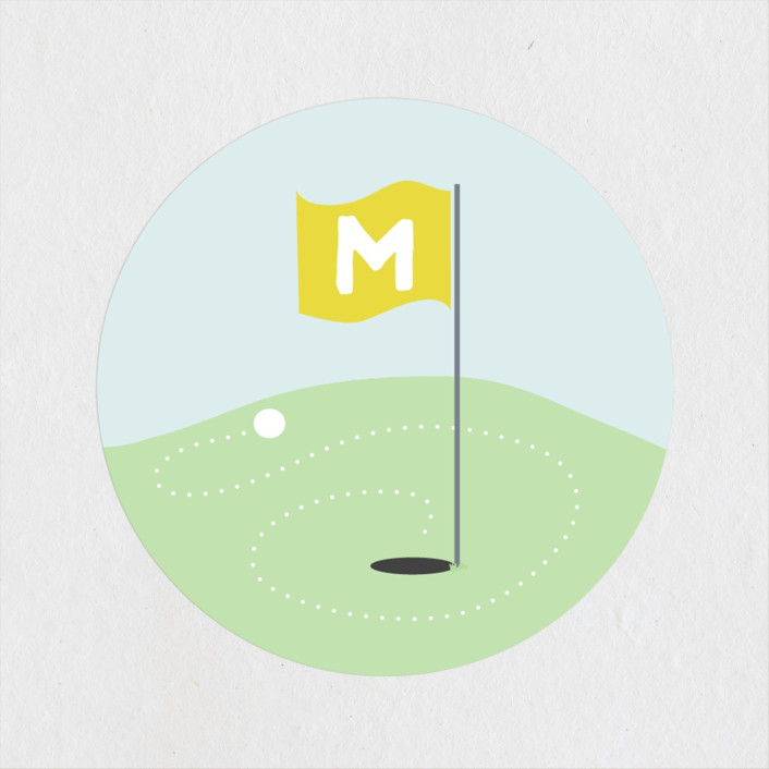 Mini Golfers Children's Birthday Party Stickers by Jen Tips | Minted