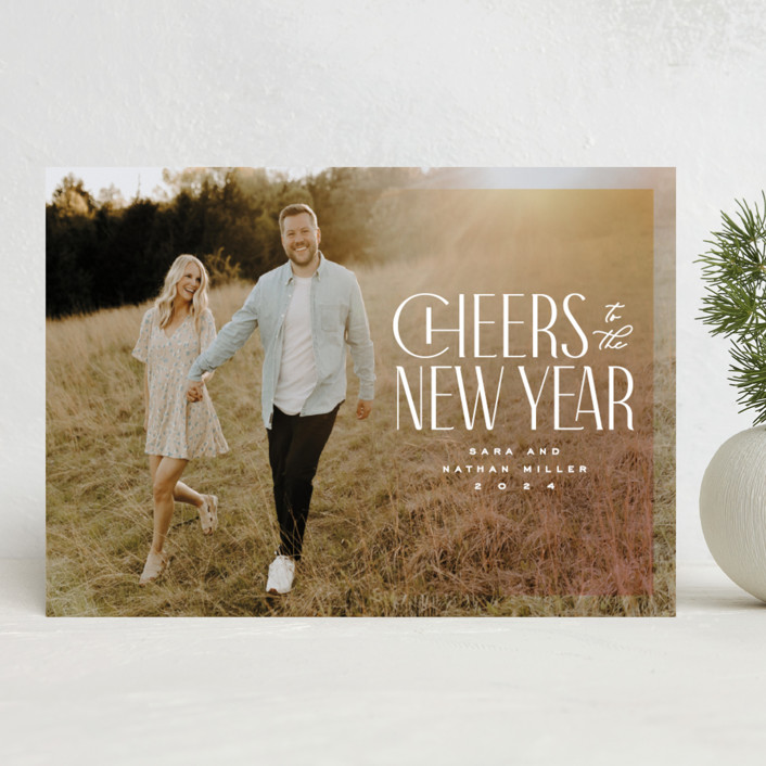 Gradient Frame Christmas Photo Cards by Owl and Toad | Minted