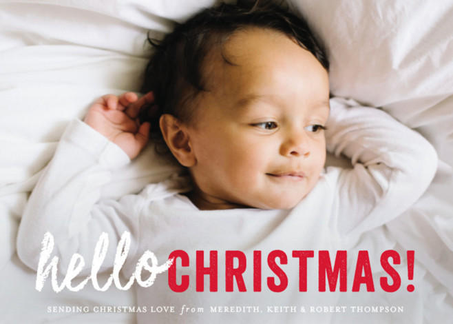 hello Christmas Christmas Photo Cards by Sara Hicks Malone | Minted
