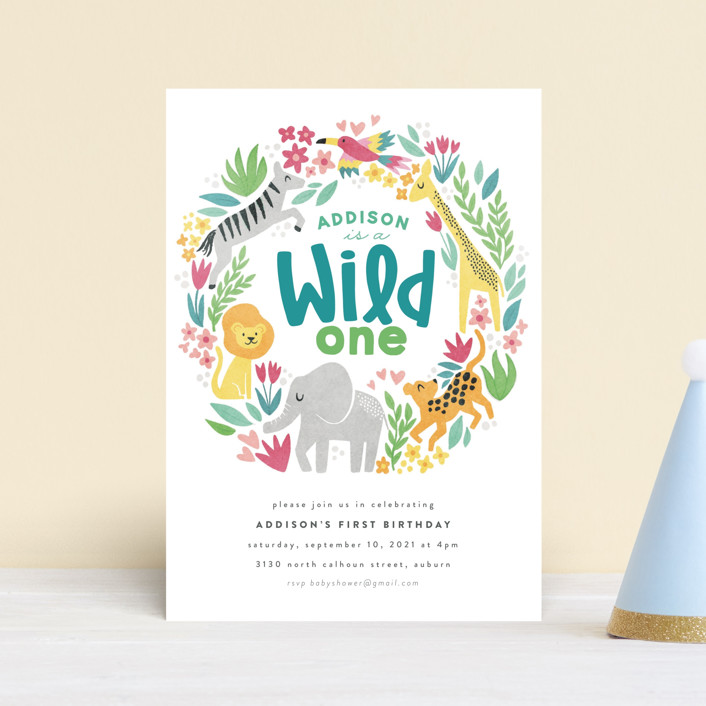 Jungle Fun Petite Children's Birthday Party Invitations by Jessie ...