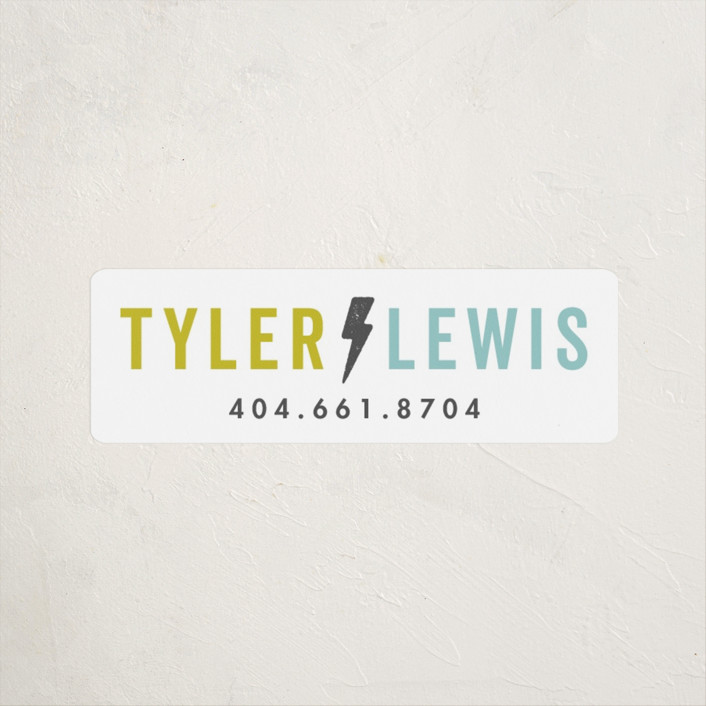 Lightning Strike Custom Name Labels by Stacey Meacham | Minted