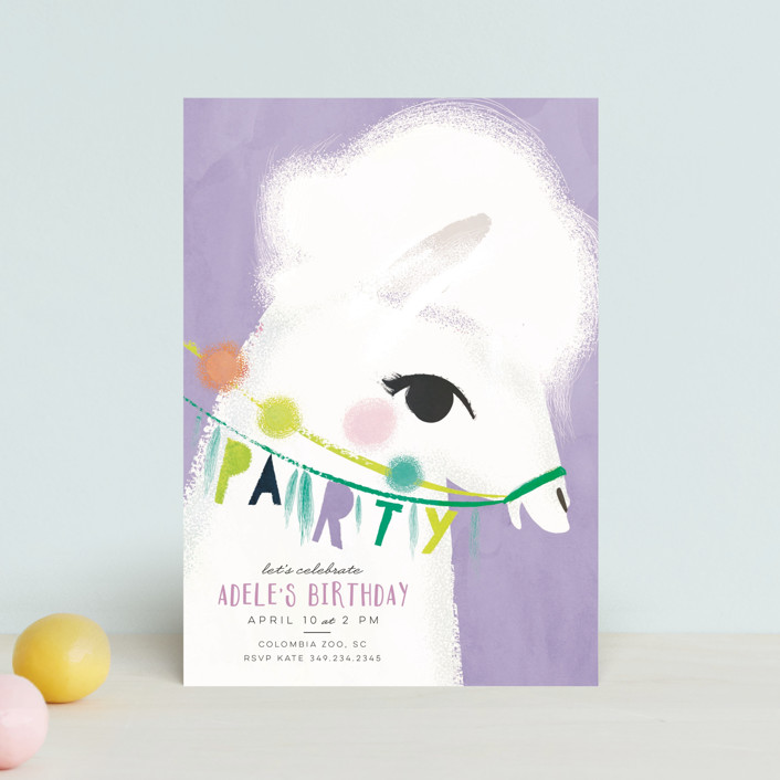 Llama Birthday Children's Birthday Party Postcards by Lori Wemple | Minted