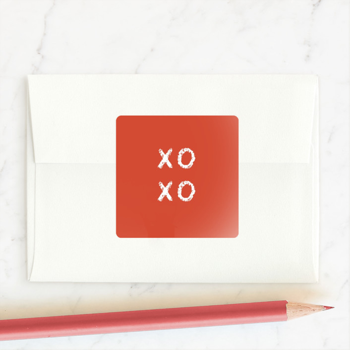 Colorful XOXO Custom Stickers by Becky Nimoy | Minted