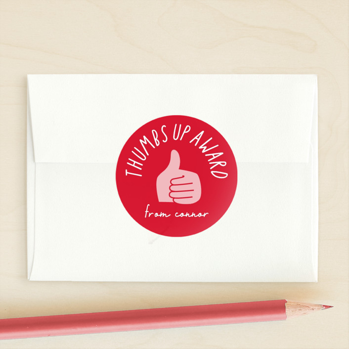 thumbs up Custom Stickers by Lori Wemple | Minted