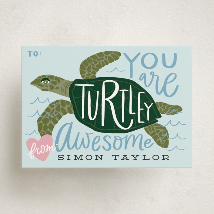 Turtley Awesome Classroom Valentine's Cards by Alethea and Ruth | Minted