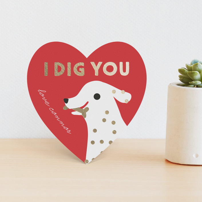 Dig You Foil Valentine Cards by Lori Wemple | Minted