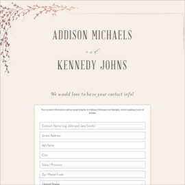 Digital Address Collection Cards | Minted