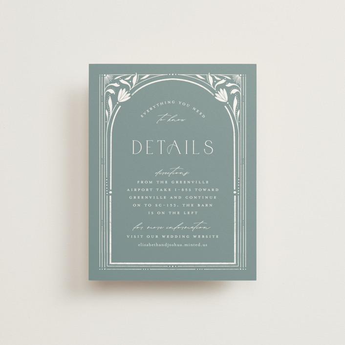 Nouveau Frame Direction Cards by Ashley DeMeyere | Minted