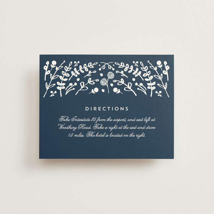 Floral Frame Square Direction Cards by Lori Wemple | Minted