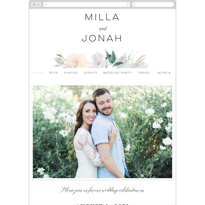Grande Botanique Wedding Website by Bonjour Paper Minted