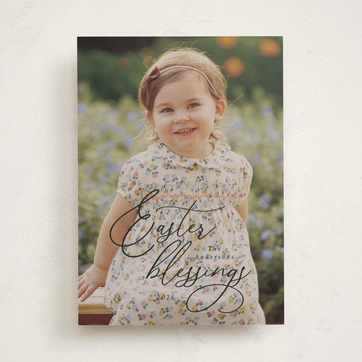 Blessings Script Easter Cards by Meggy Masters | Minted