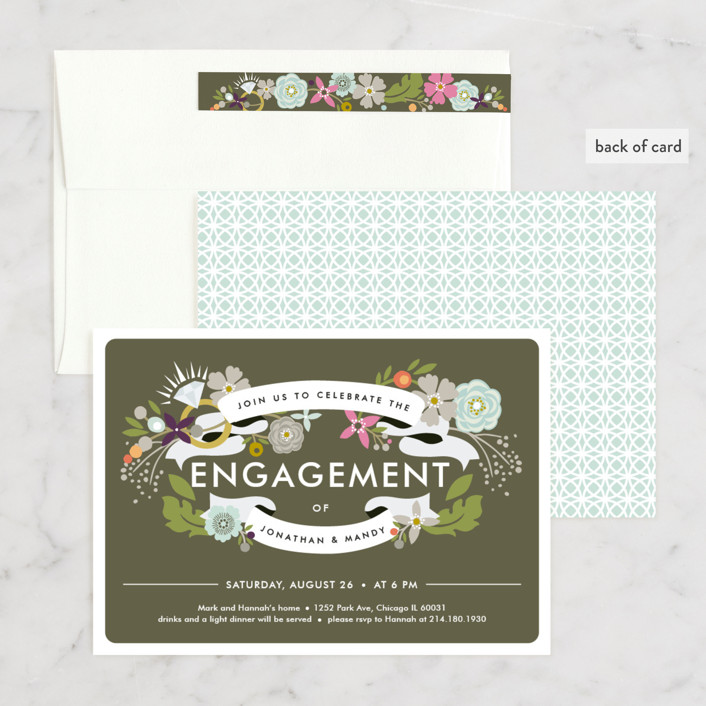 Banner Bling Engagement Party Invitations by Alethea and Ruth | Minted
