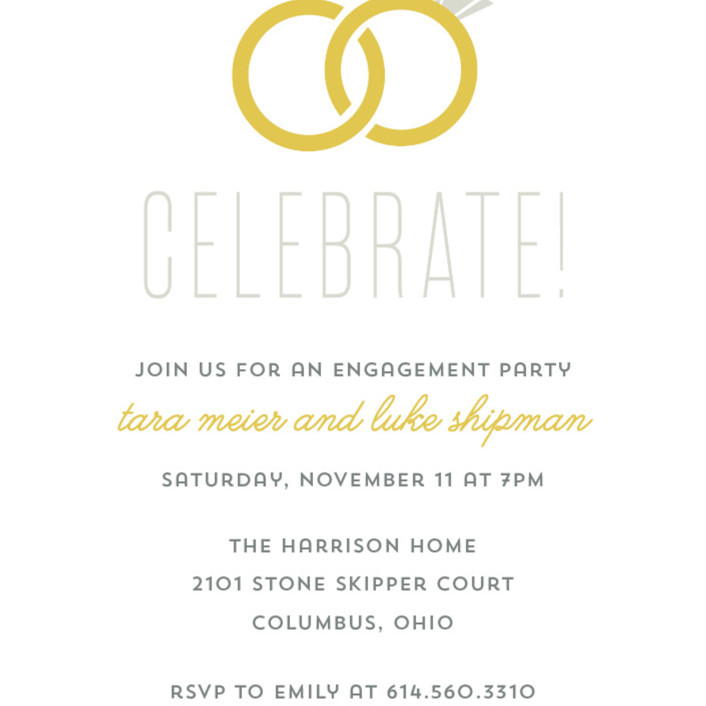 Infinity Rings Engagement Party Invitations by Cheer Up Press | Minted