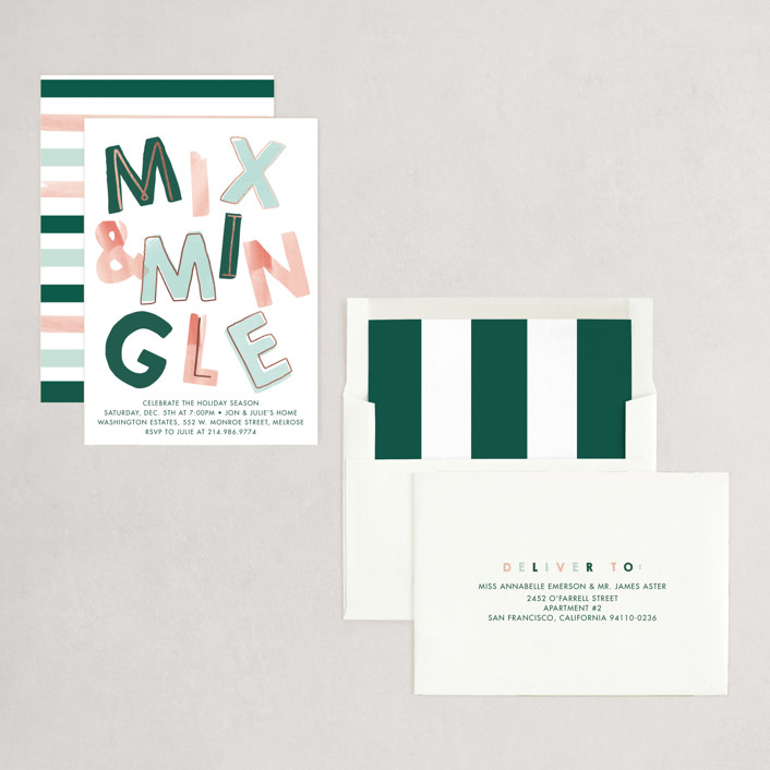Mix and Mingle Foil-pressed Party Invitation by Baumbirdy | Minted